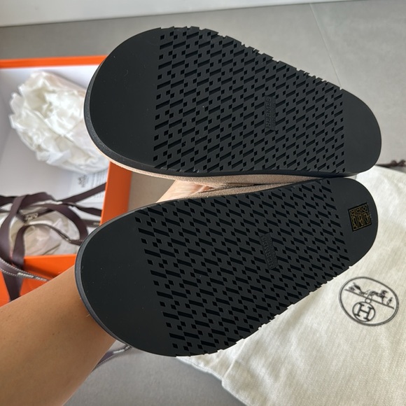 Hermes | Shoes | Hermes Go Mule Taupe Suede Size 38 New In Box | Poshmark